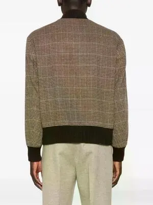 Eric Bompard Check-pattern Bomber Jacket