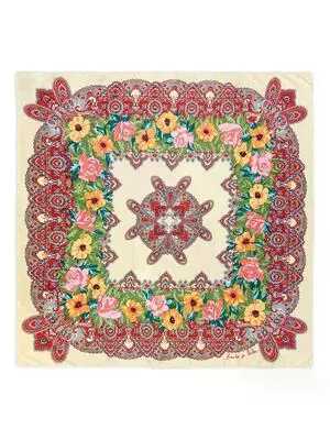Bimba Y Lola Floral Paisley Scarf - Neutrals