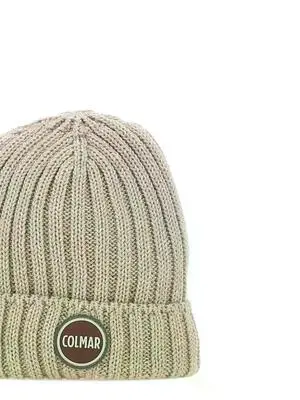 COLMAR Ribbed Logo-patch Beanie Hat - Grey