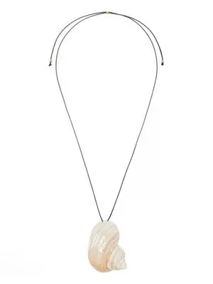 HEAVEN MAYHEM Shell-pendant Necklace - Black