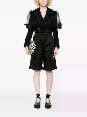 Noir Kei Ninomiya Ruffle-trimmed Double-breasted Jacket