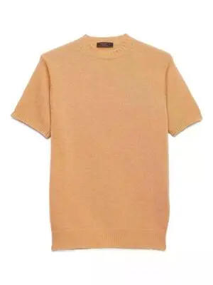 Prada Ribbed Knit Short Sleeve T-shirt