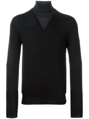 PAOLO PECORA Layered Roll Neck Sweater