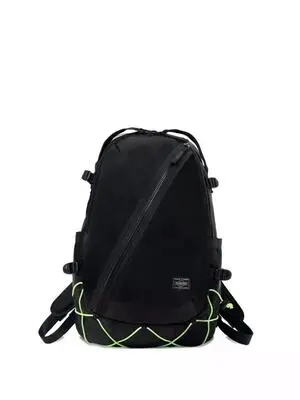 PORTER-YOSHIDA & CO Diagonal-zip Cross-strap Backpack - Black