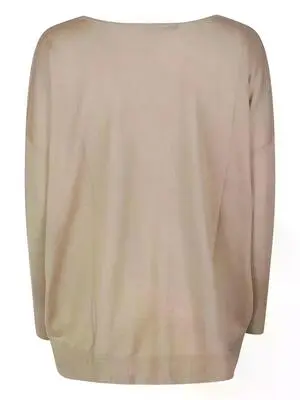 ARAGONA Round-neck Wool Sweater - Neutrals