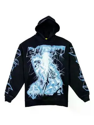 GUAPI Lightning-skeleton Print Hoodie