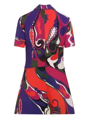 Emilio Pucci Abstract-print Colla Dress - Red