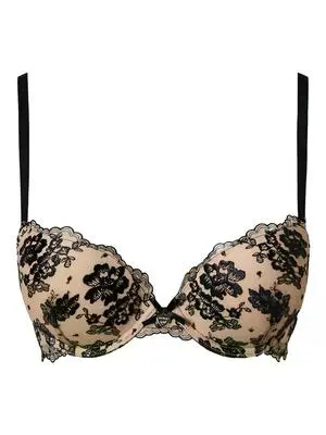 TWINSET Embroidered-tulle Push-up Bra - Neutrals