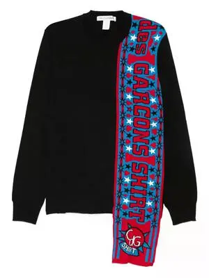 Comme Des Garçons Soccer Scarf Sweater - Black