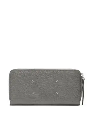 MAISON MARGIELA Stitched-leather Zip-around Wallet - Grey