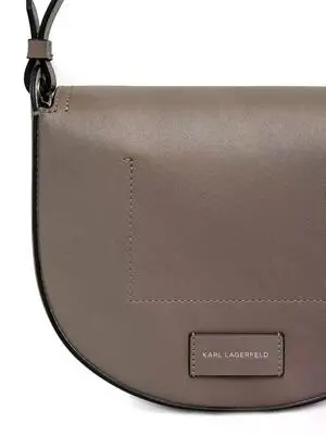 Karl Lagerfeld Logo-cut Half-moon Bag