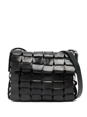 Dragon Diffusion Woven Leather Shoulder Bag