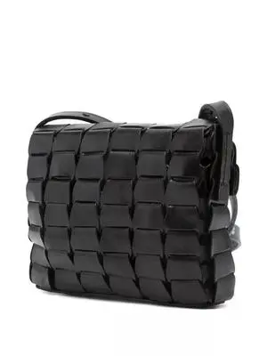 Dragon Diffusion Woven Leather Shoulder Bag