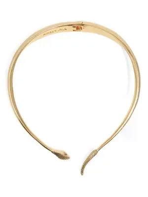 Bimba Y Lola Snake-head Choker Necklace - Gold
