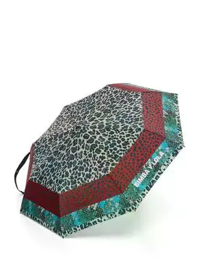 Bimba Y Lola Leopard-print Panel Umbrella