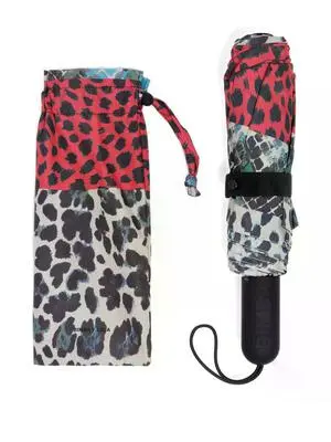 Bimba Y Lola Leopard-print Panel Umbrella
