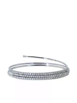MATTIA CIELO 18k White Gold Rugiada Diamond Bracelet - Silver