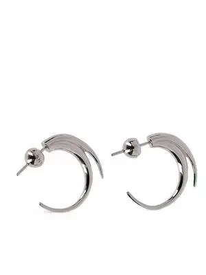 PANCONESI Vortice Curved Hoop Earrings - Silver