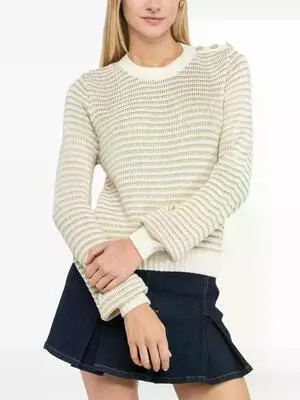 Liu Jo Striped Button-detailed Jumper