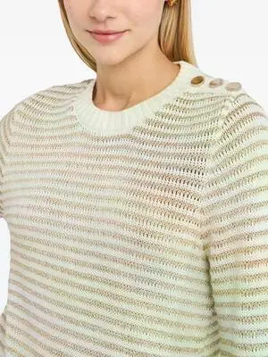 Liu Jo Striped Button-detailed Jumper