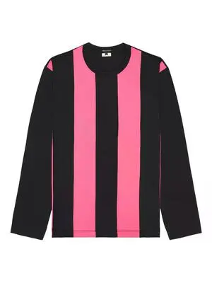 Comme Des Garçons Striped Long-sleeve T-shirt - Black