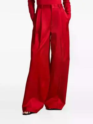 Polo Ralph Lauren Pleated Wide-leg Trousers - Red
