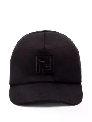 Fendi Logo-embroidered Cap - Black