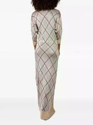 Rabanne Checked Cardigan Dress