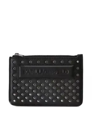 Karl Lagerfeld Stud-embellished Wallet - Black