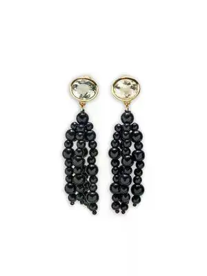 LIZZIE FORTUNATO Midnight Masquerade Drop Earrings