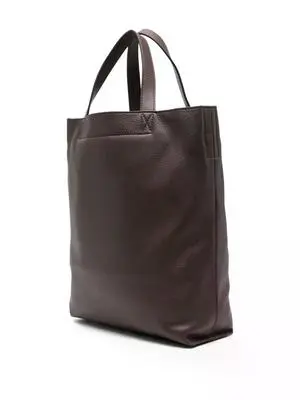 A.p.c. Leather Tote Bag With Logo
