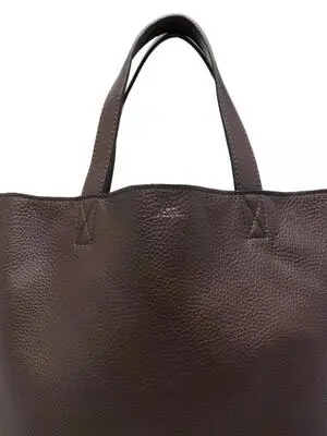 A.p.c. Leather Tote Bag With Logo