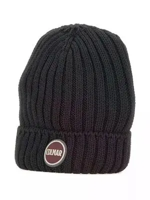 COLMAR Ribbed Logo-patch Beanie - Black