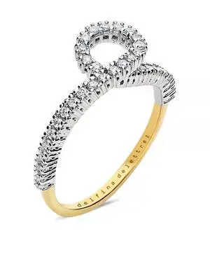 Delfina Delettrez 18k White And Yellow Diamond Single Loop Ring - Gold