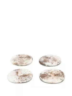Dinosaur Designs Marble-effect Coasters - Neutrals