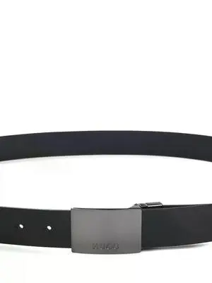 Hugo Rectangular Buckle Leather Belt