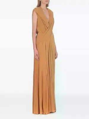 Alberta Ferretti Draped Detailing Maxi Dress
