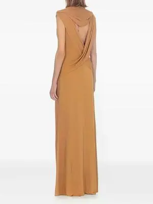 Alberta Ferretti Draped Detailing Maxi Dress