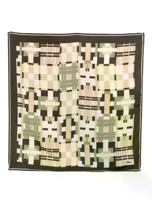 Lacoste All-over Graphic Print Scarves - Brown