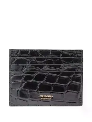 FERRAGAMO Gancini Cardholder - Black