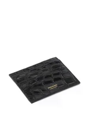 FERRAGAMO Gancini Card Holder - Black