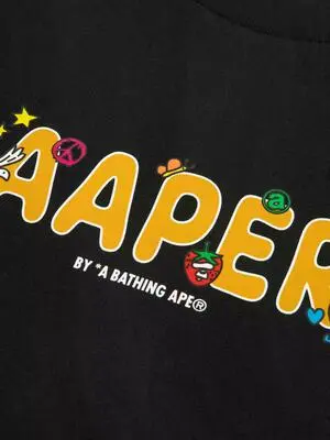 AAPE BY *A BATHING APE Long-sleeve Logo T-shirt - Black
