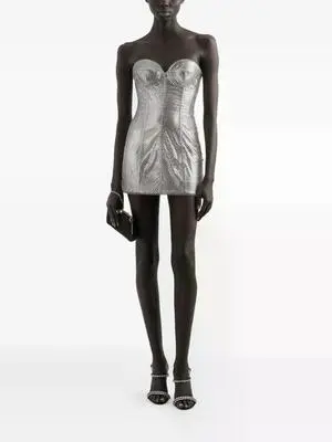 Dolce & Gabbana Mesh Strapless Mini Dress