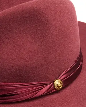 Rag & Bone Clara Wool Fedora - Bordeaux