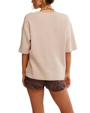Free People Margot Sweater Tee - Pearl Melange