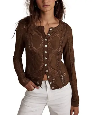 Women's Button Up Lace Blouses