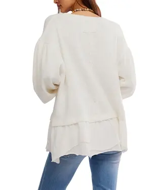 Free People Maddie Layered Hem Sweater