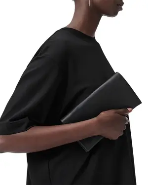 ALLSAINTS Harluna Leather Clutch - Black