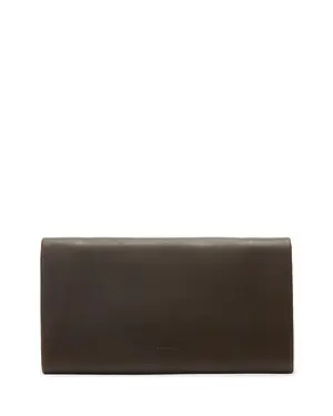 ALLSAINTS Harluna Leather Clutch - Fango Brown
