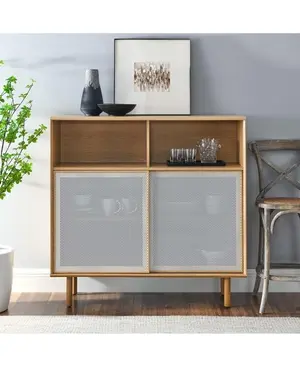 MODWAY Kurtis 47 Display Cabinet - Oak